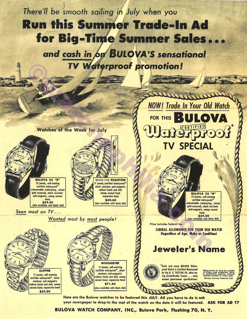 Bulova - Vintage Advertisements 1950s | Watchophilia.com