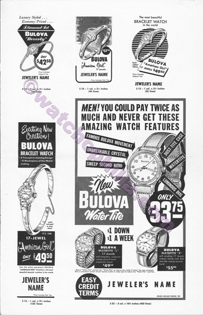 Bulova - Vintage Advertisements 1950s | Watchophilia.com